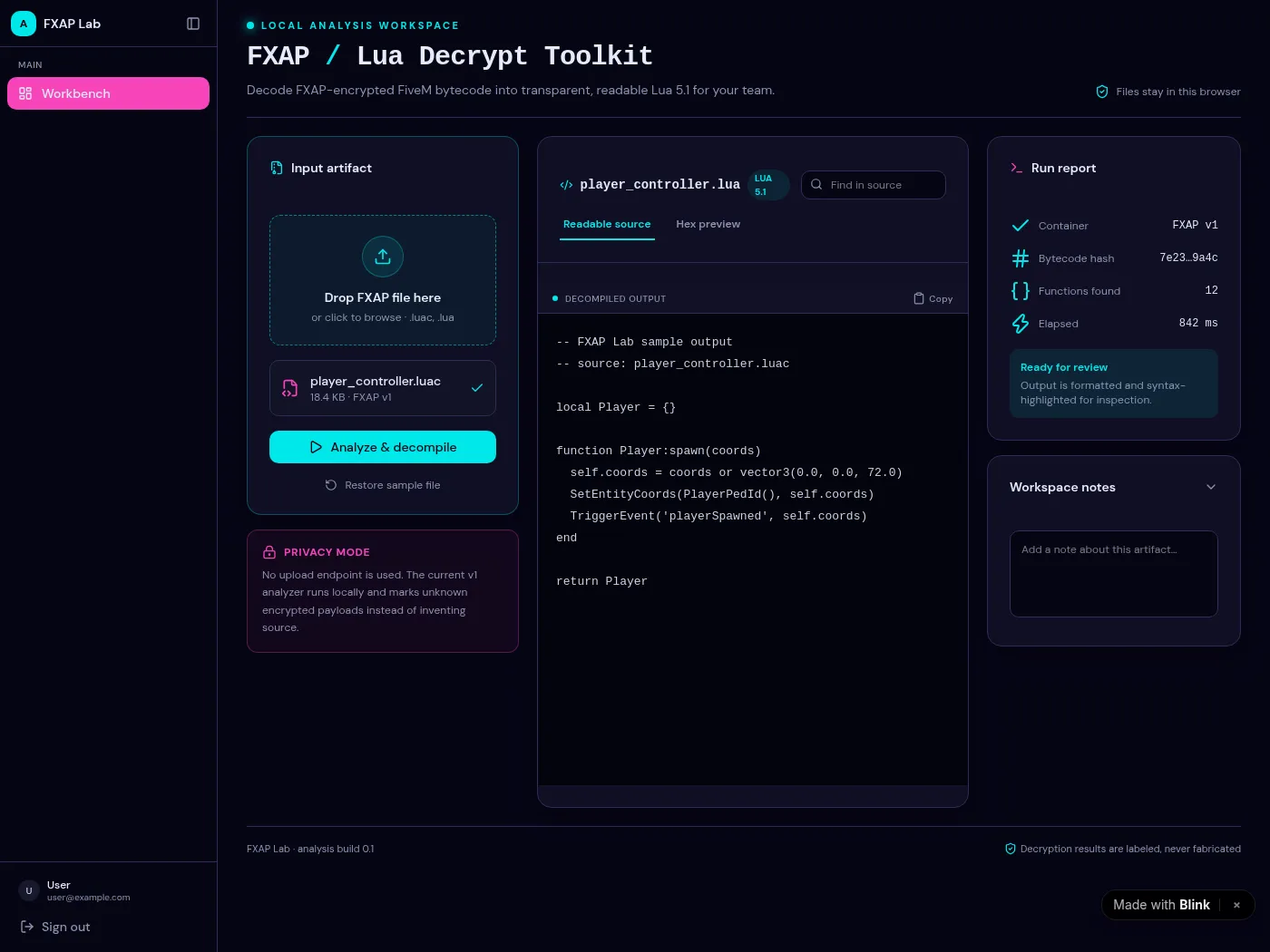 FXAP Lua Decrypt Toolkit