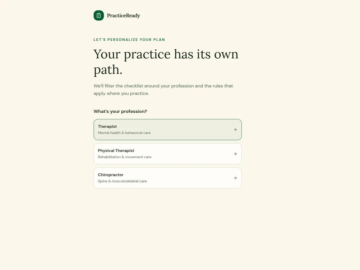 PracticeReady Tracker