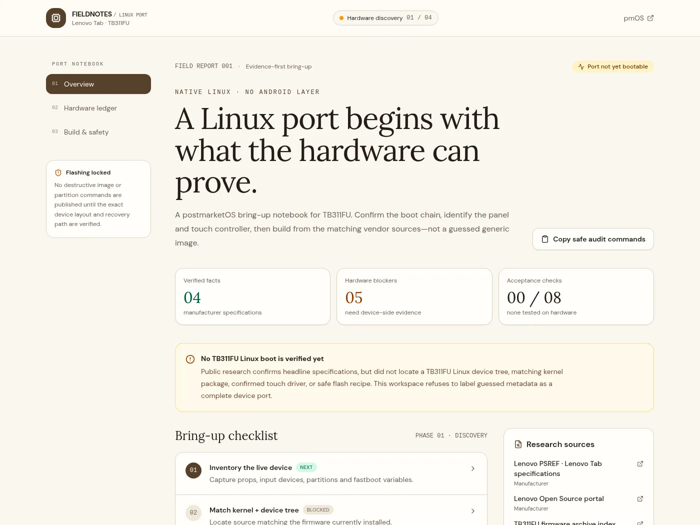 TB311FU Linux Touch Port