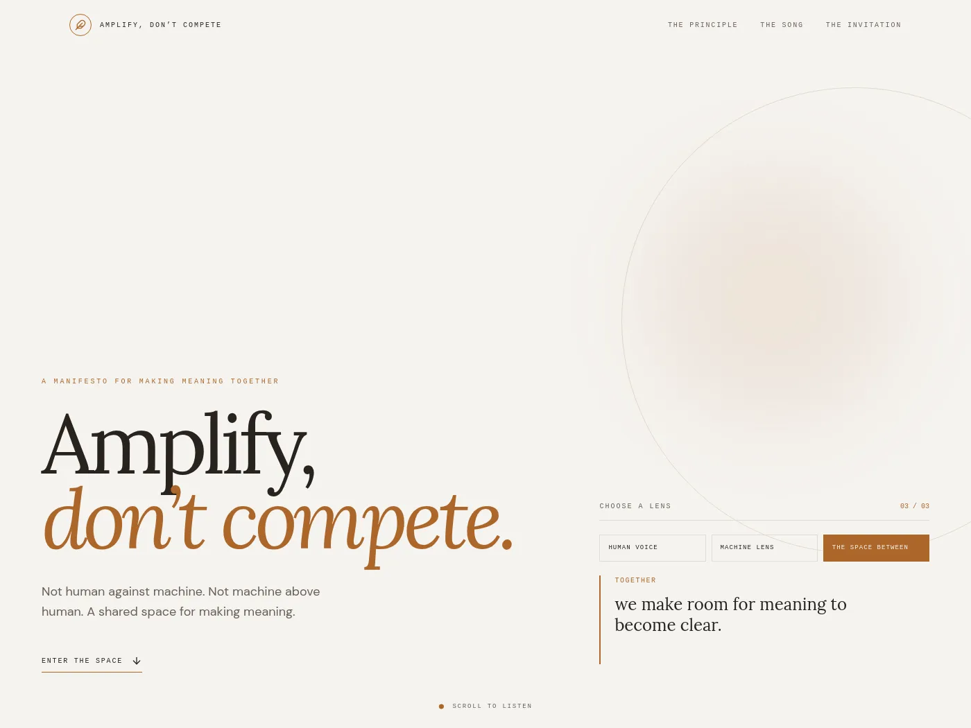 Amplify, Don’t Compete