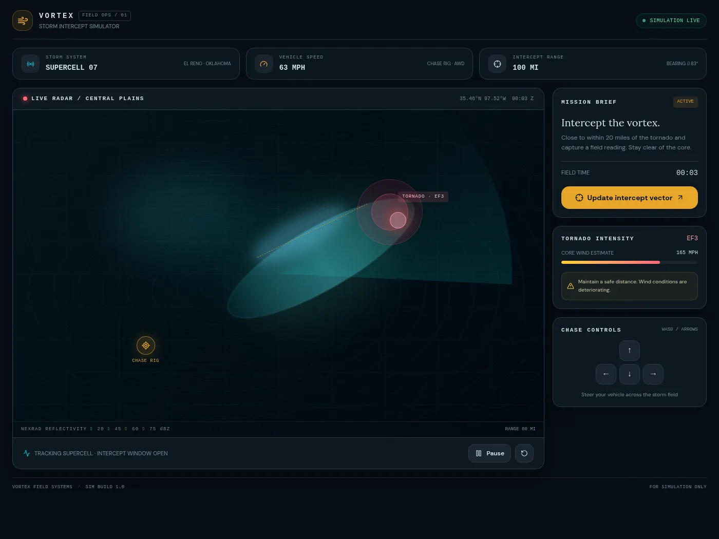 Vortex Storm Chaser Sim