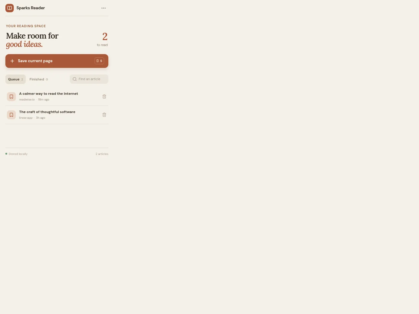 Sparks Reader Extension