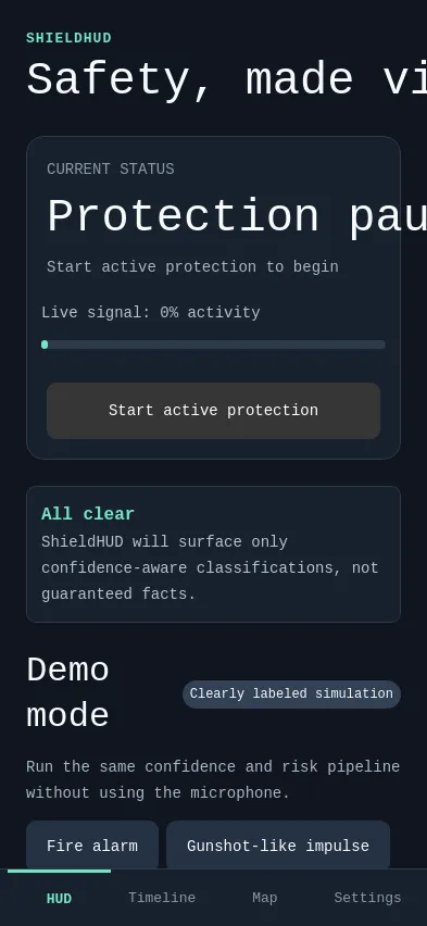 ShieldHUD Accessibility Safety App