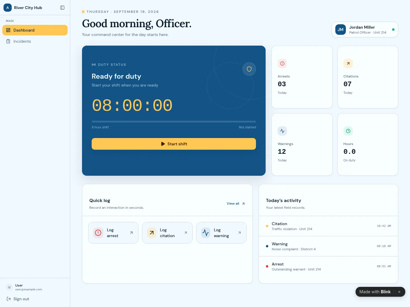 River City Officer Hub