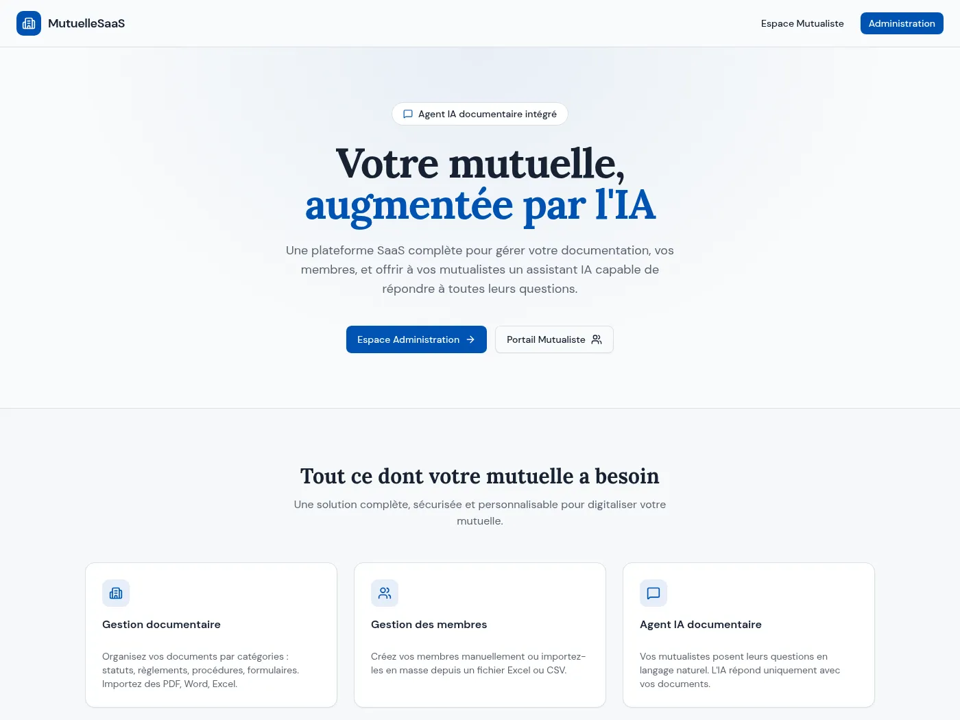 MutuelleSaaS AI Platform