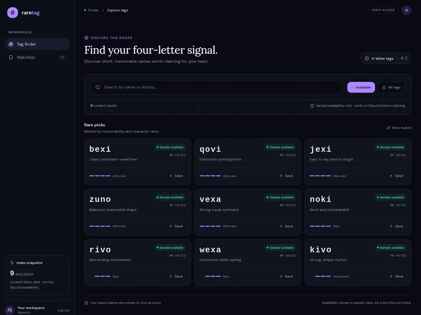 RareTag Discord Finder