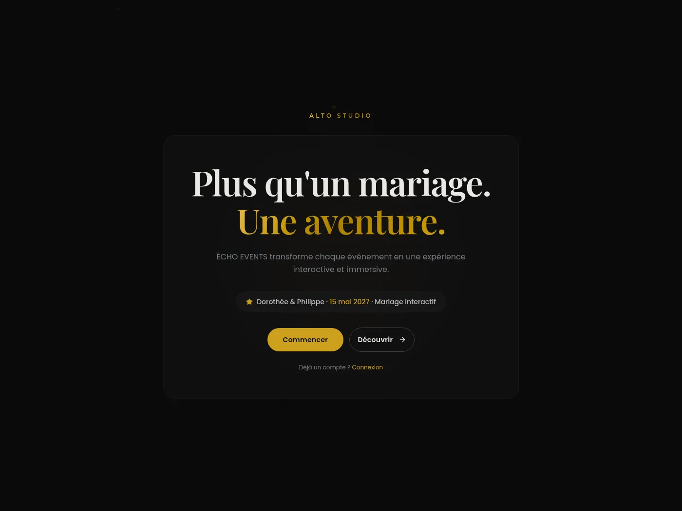 ÉCHO EVENTS Platform