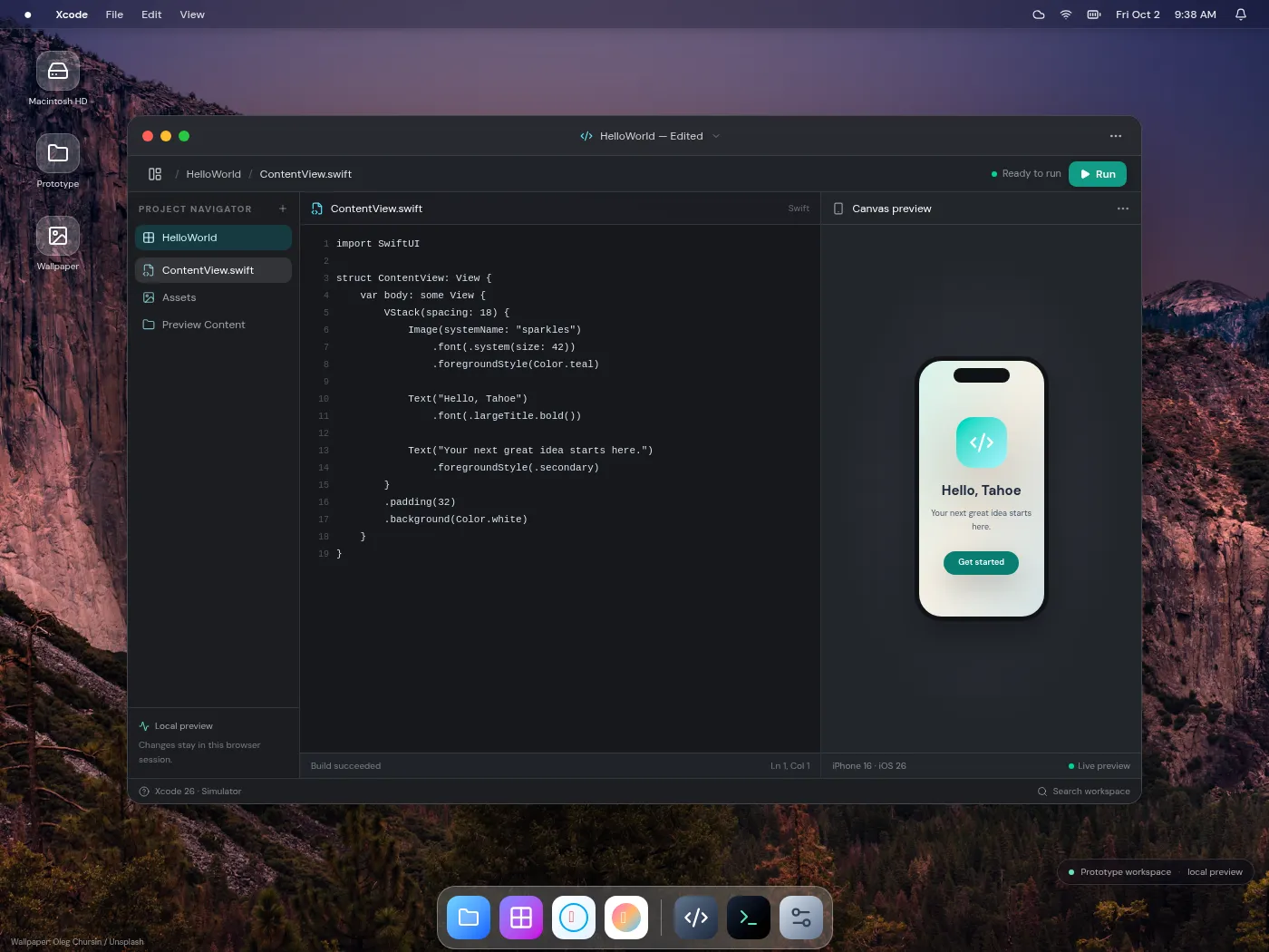 MacOS 26 Web Simulator