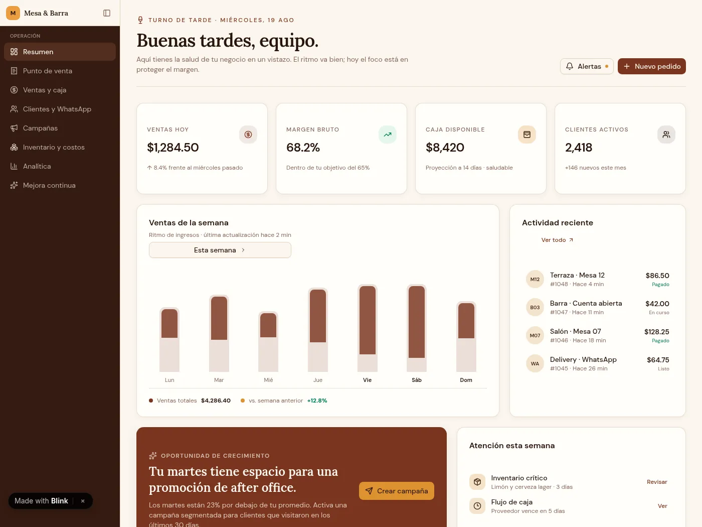 Bar POS & Growth Hub