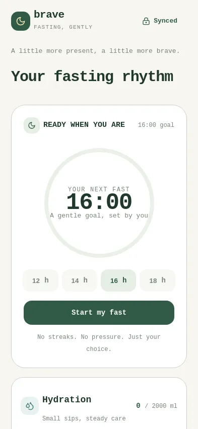 Brave Fasting Companion