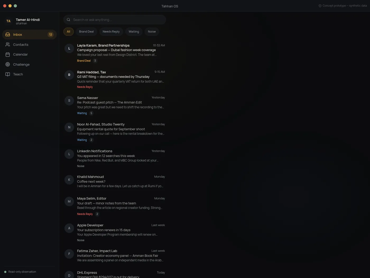 Tahhan OS Concept