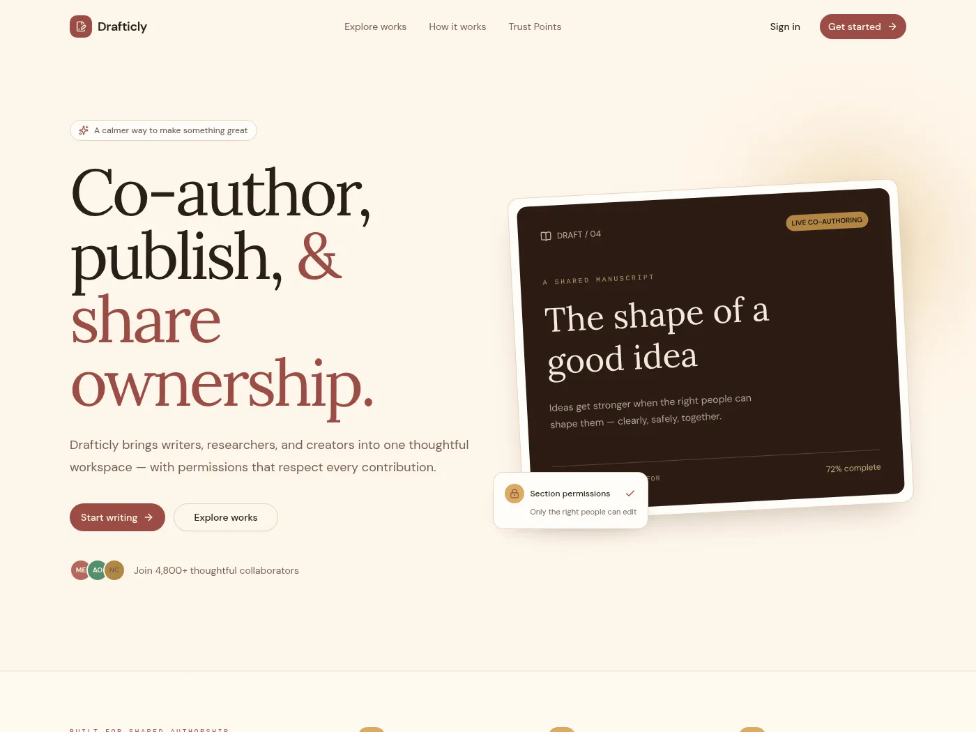Drafticly Collaborative Writer