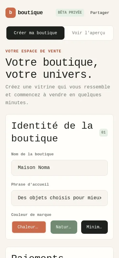 Boutique Générator Mobile
