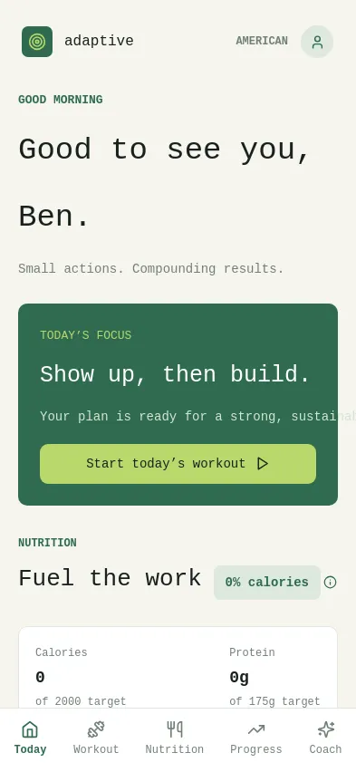 Adaptive Fitness Coach