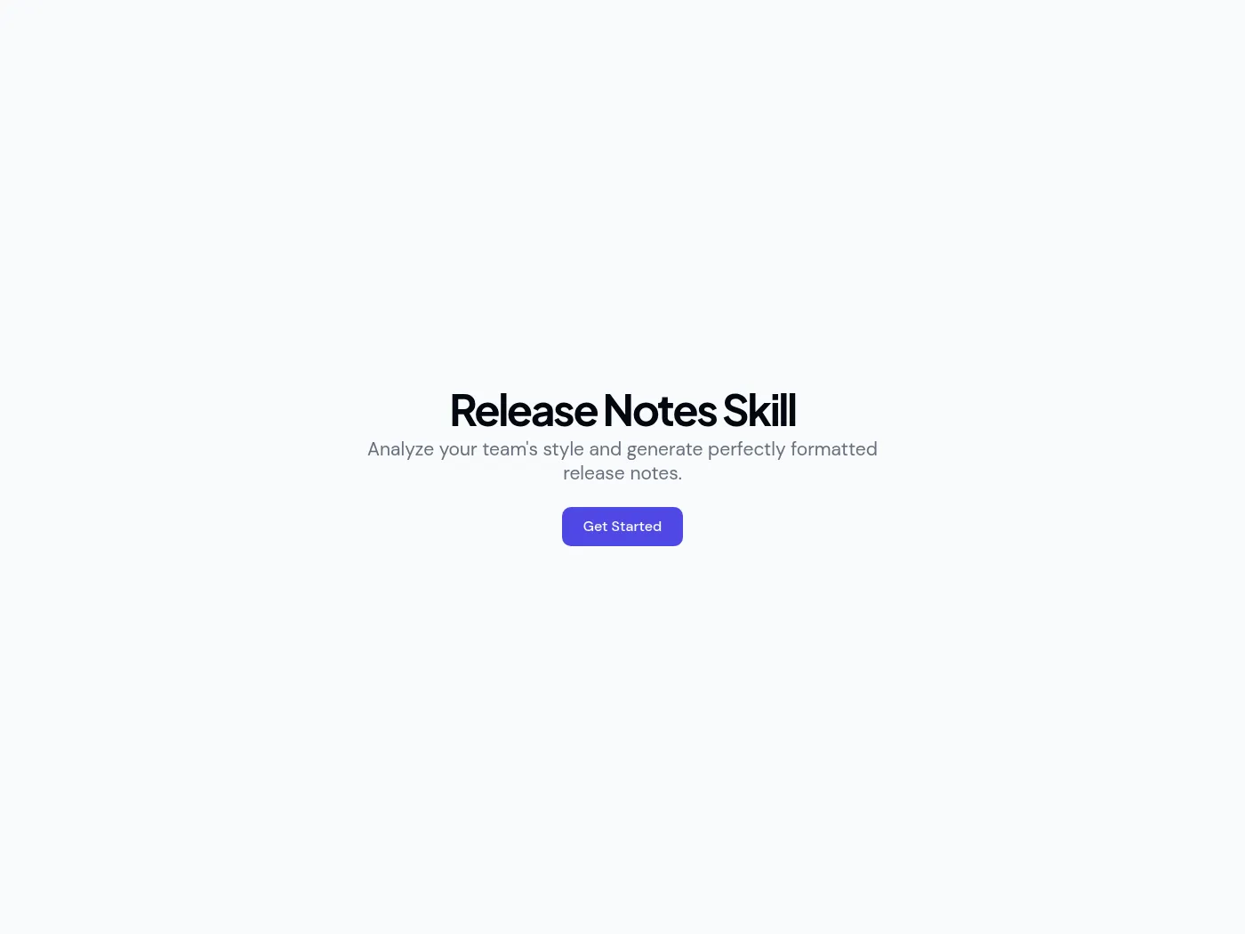 Release Notes Skill
