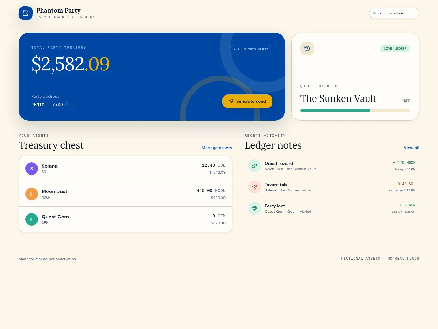 LARP Phantom Wallet Sim