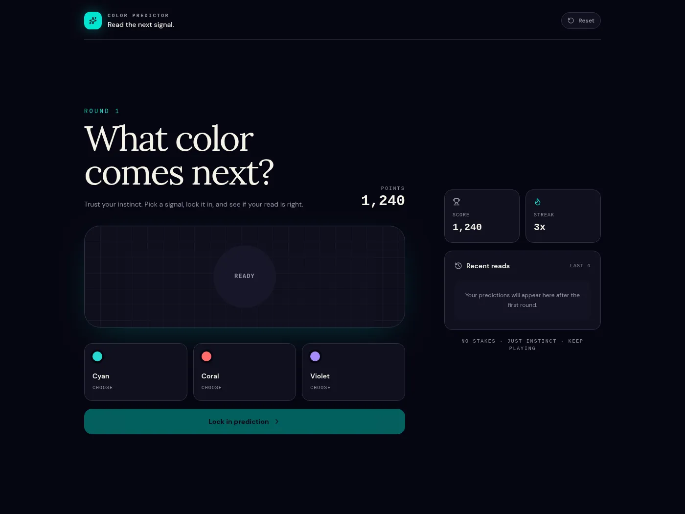 Color Predictor Game