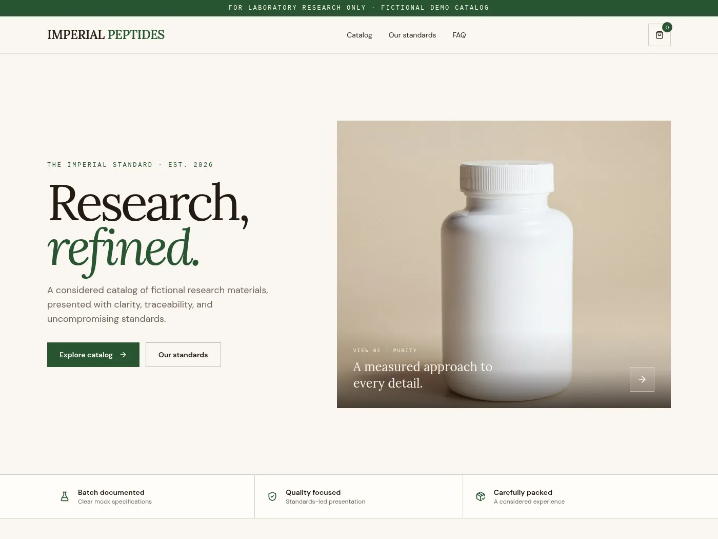 Imperial Peptides Storefront