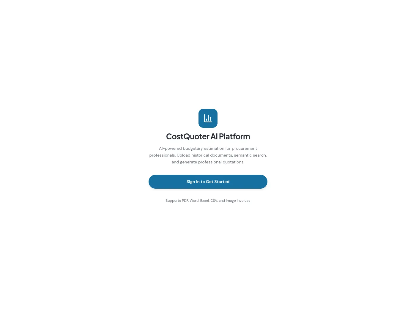 CostQuoter AI Platform