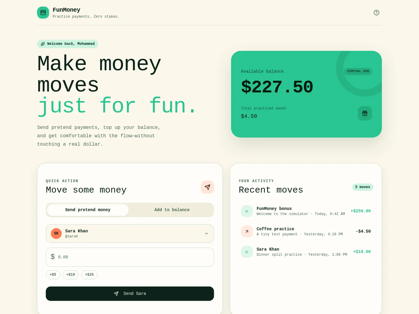 FunMoney Simulator