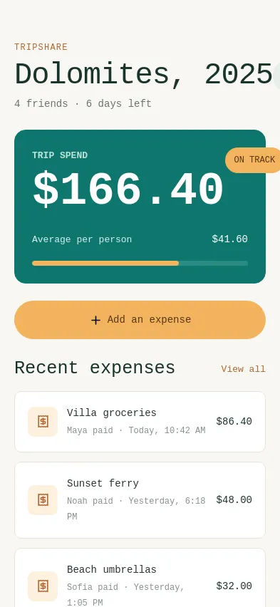 TripShare Expenses