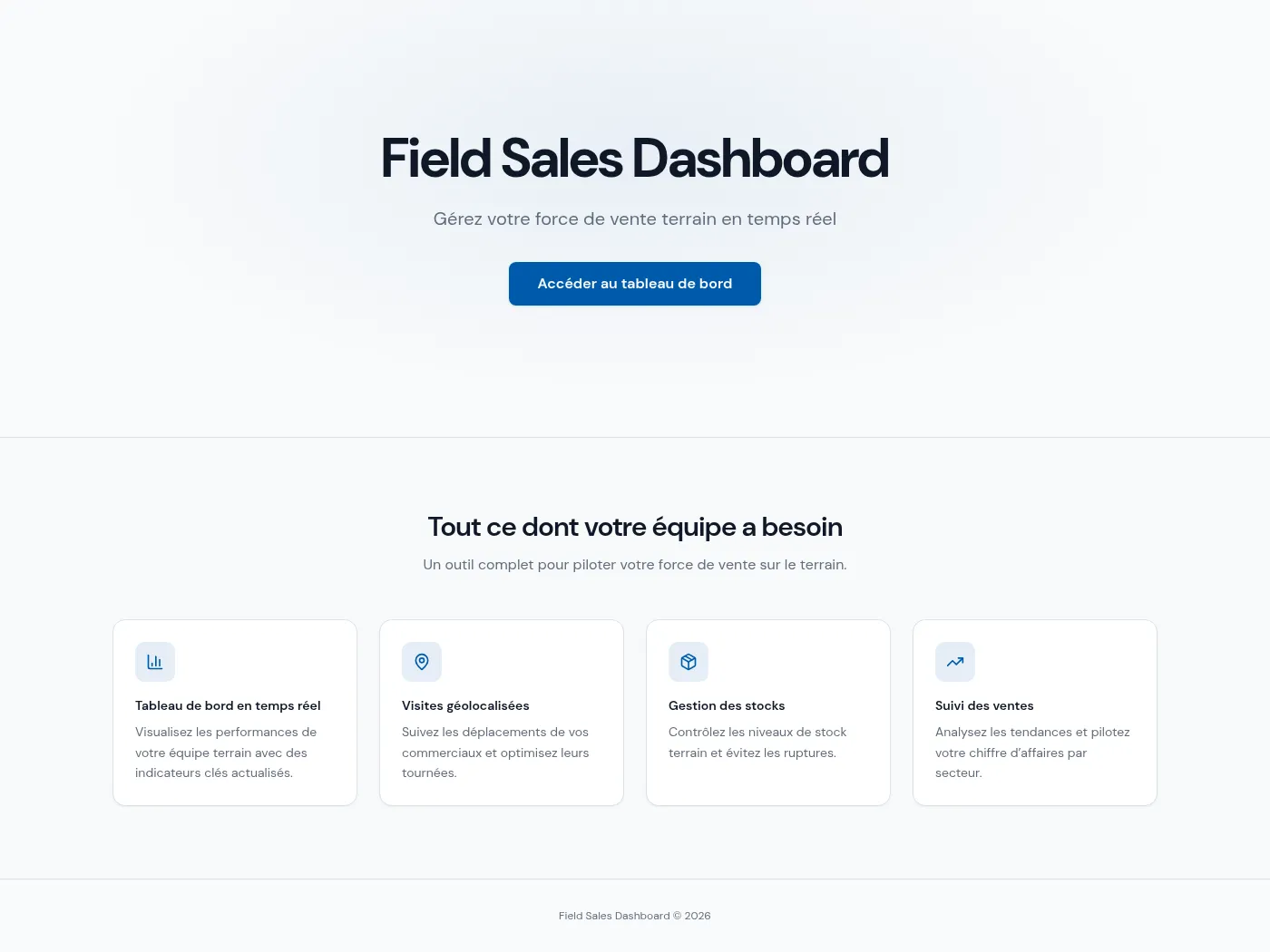 Field Sales Dashboard