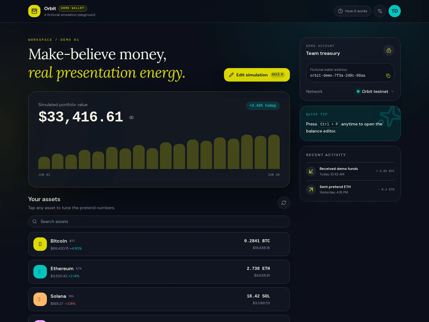 Exodus Wallet Playground