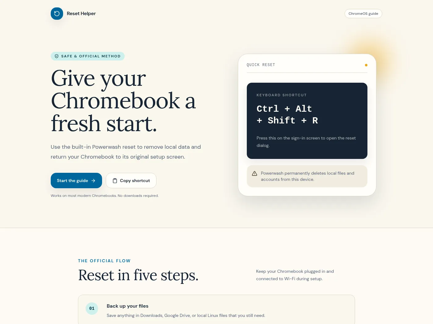 Chromebook Reset Helper
