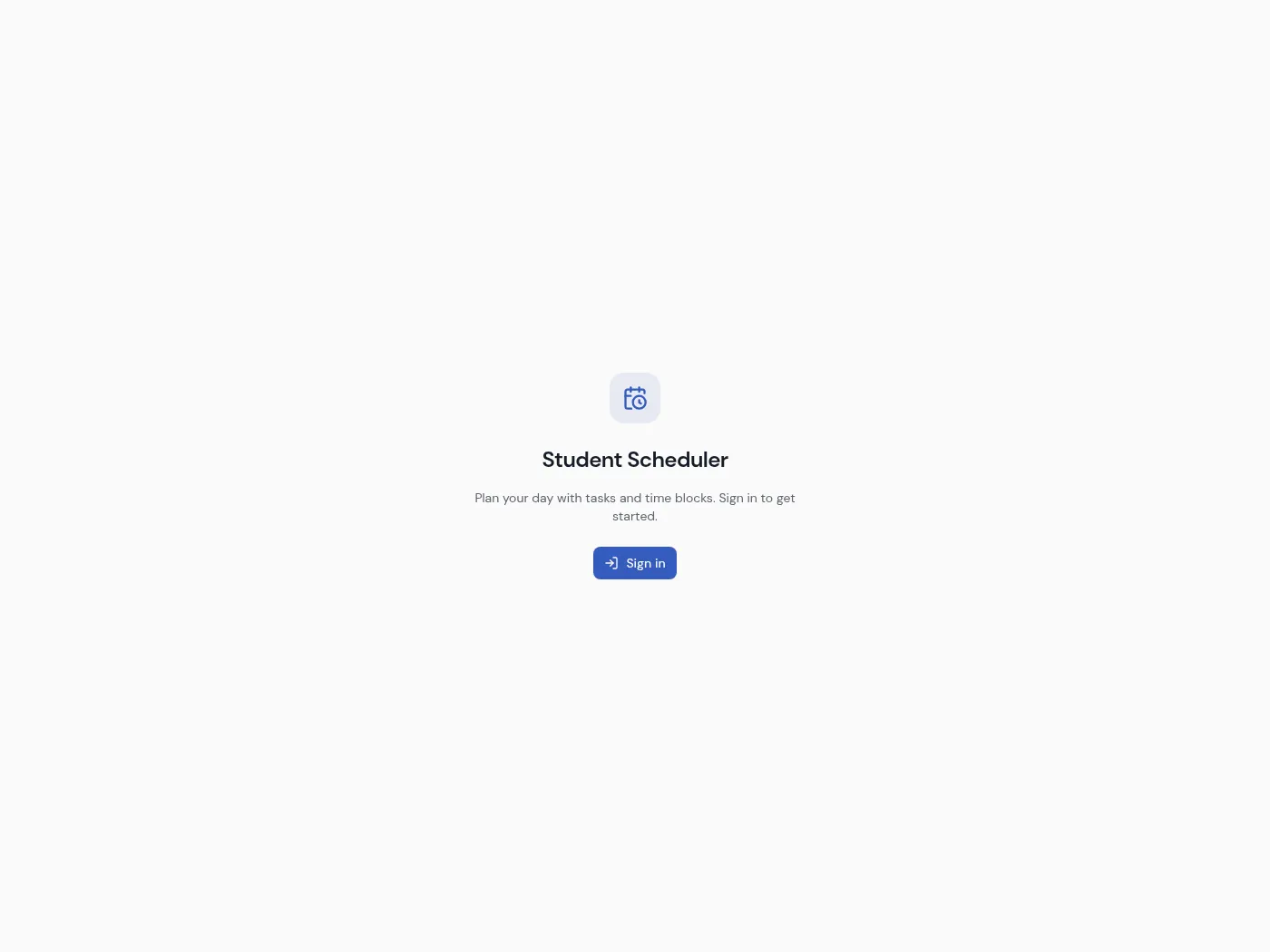Student Scheduler App