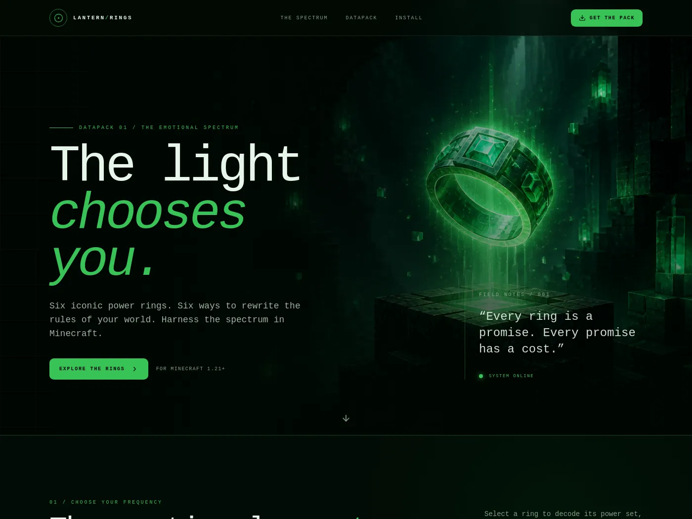 Lantern Rings Datapack