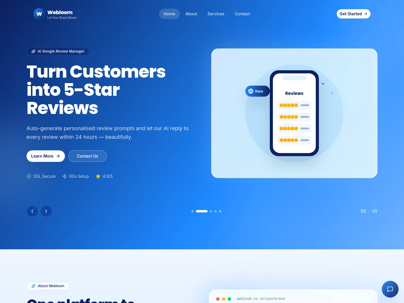 Webloom Corporate Website