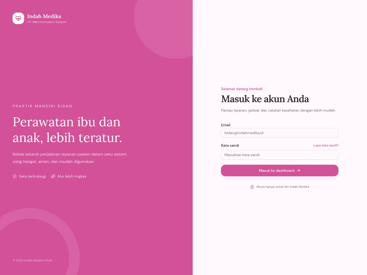 Indah Medika Clinic System