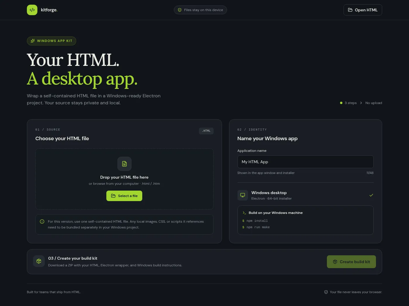 HTML to EXE Converter