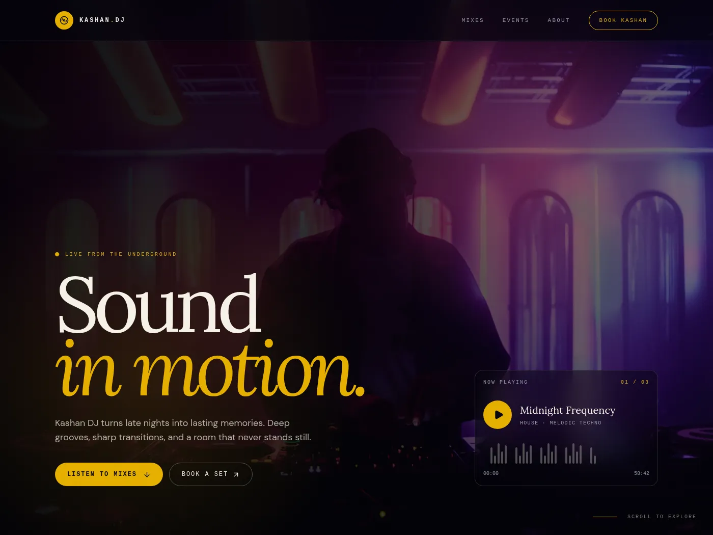 Kashan DJ Pro Website