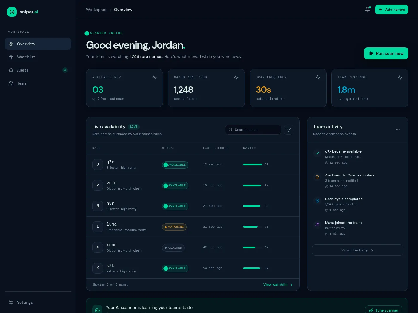Discord Name Sniper AI