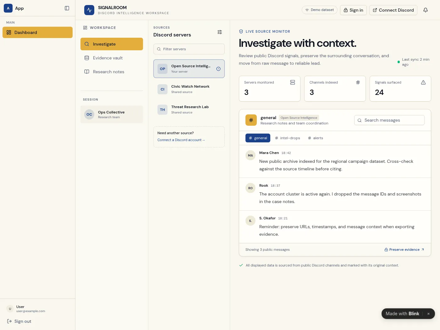 Discord OSINT Dashboard