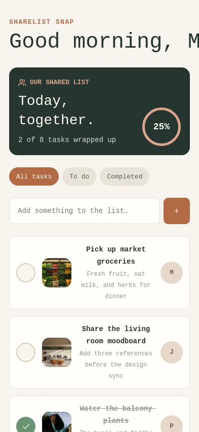 ShareList Snap
