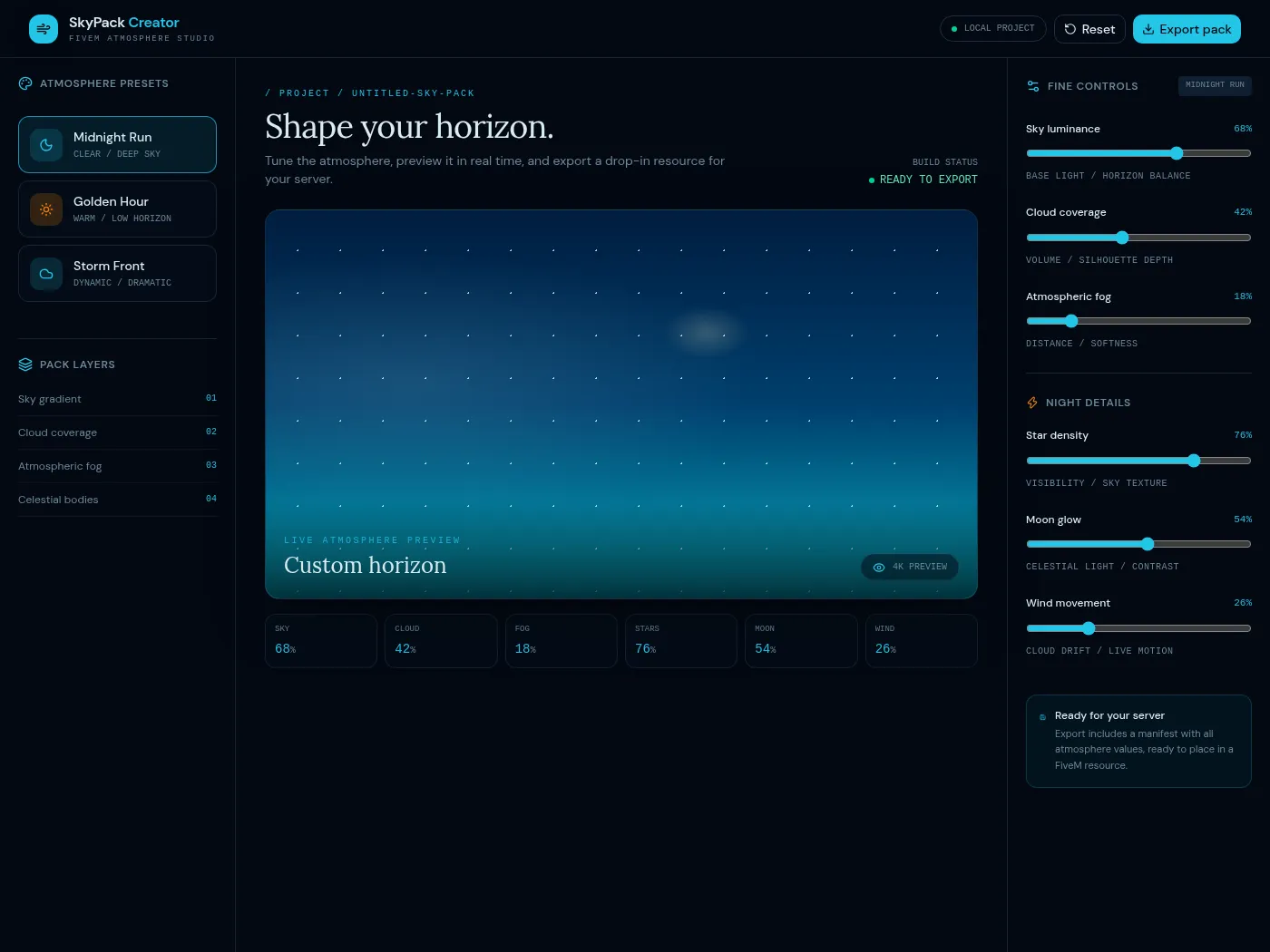 SkyPack Creator