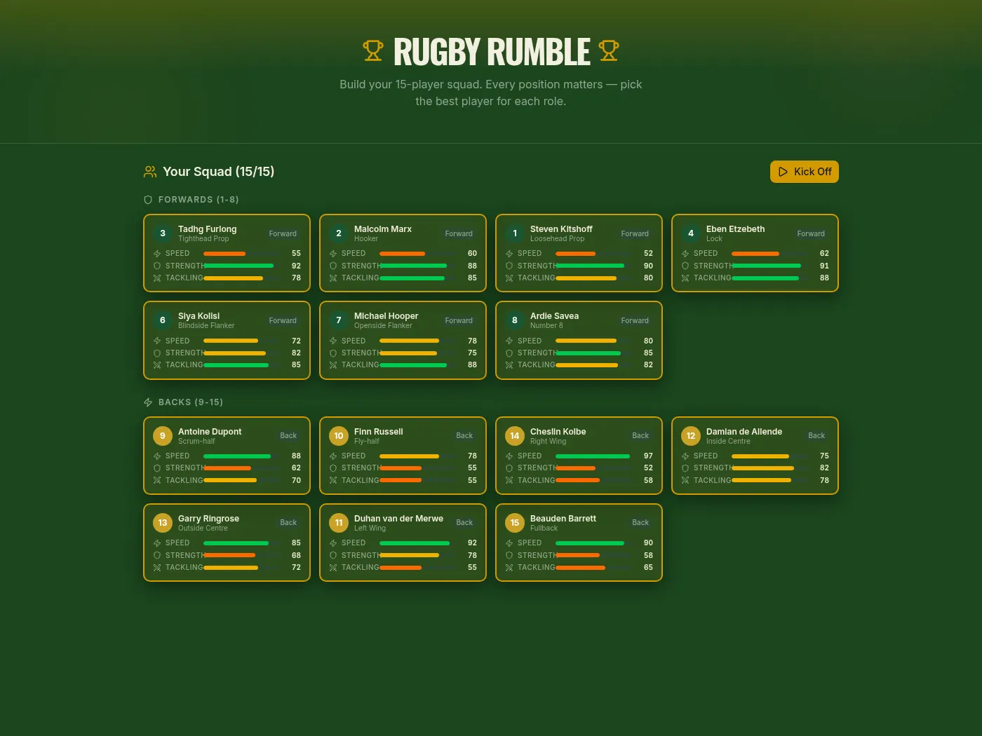 Rugby Rumble Clone