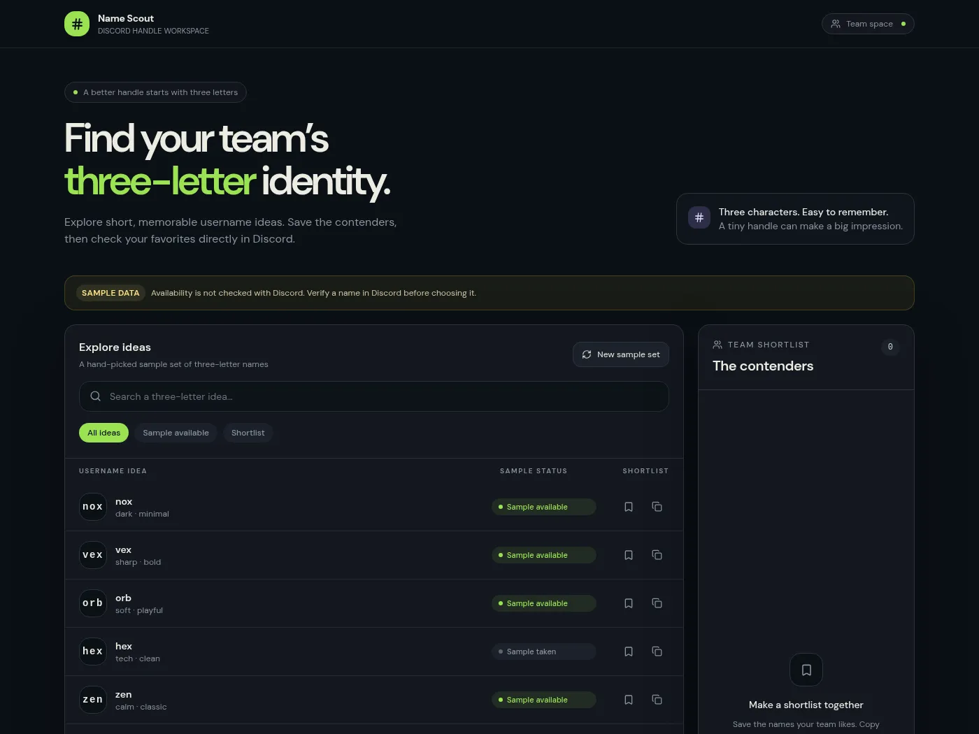 Discord Name Scout