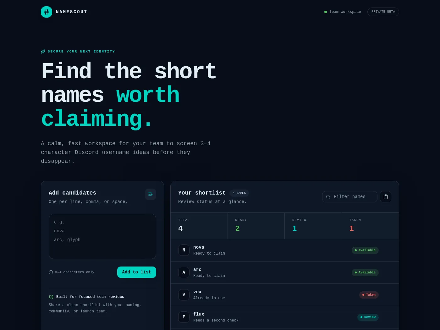Discord Name Checker