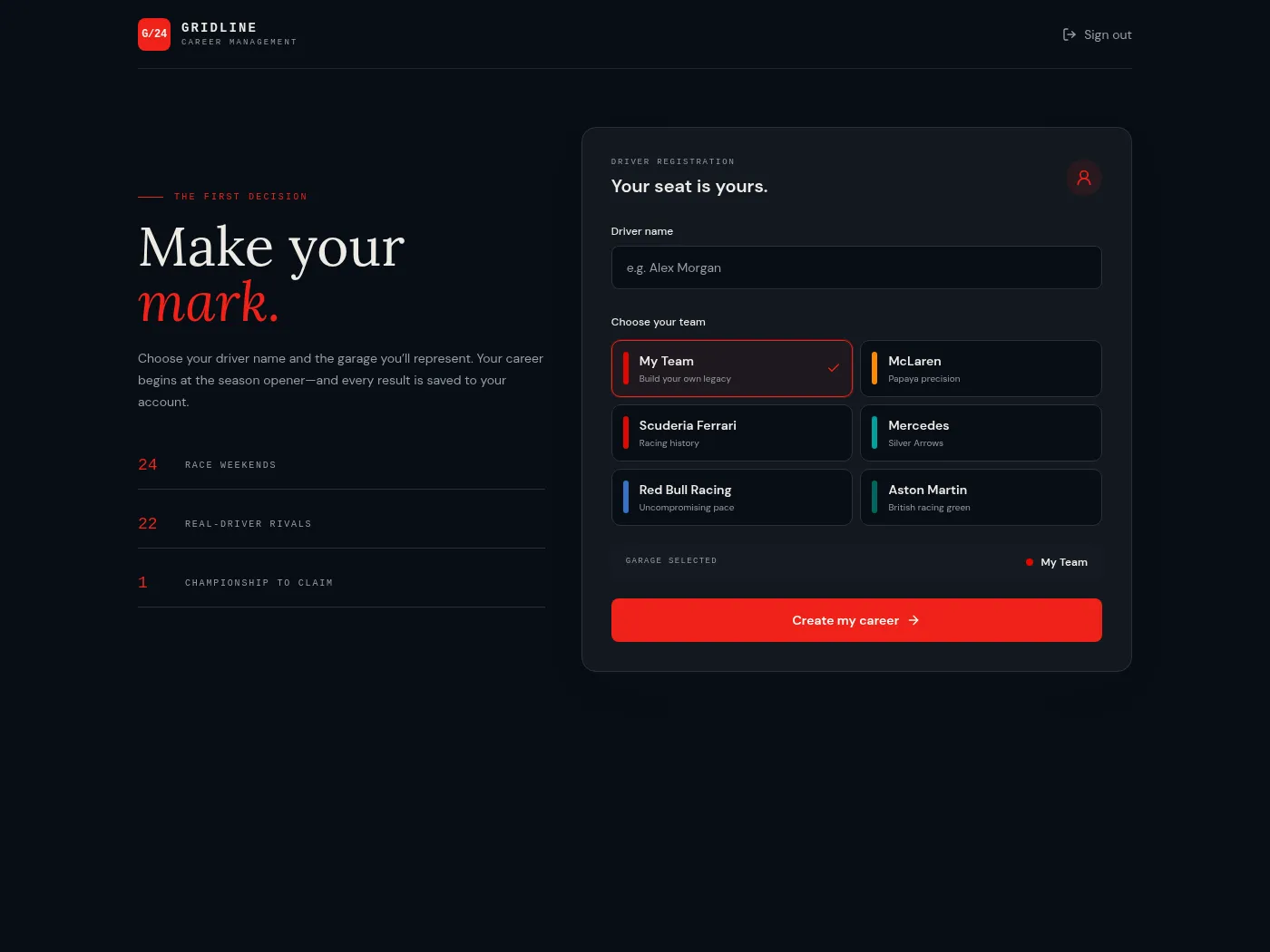 F1 Career Sim Manager