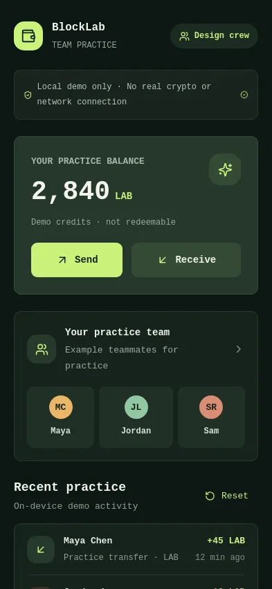 Tap2Transact Wallet Sim