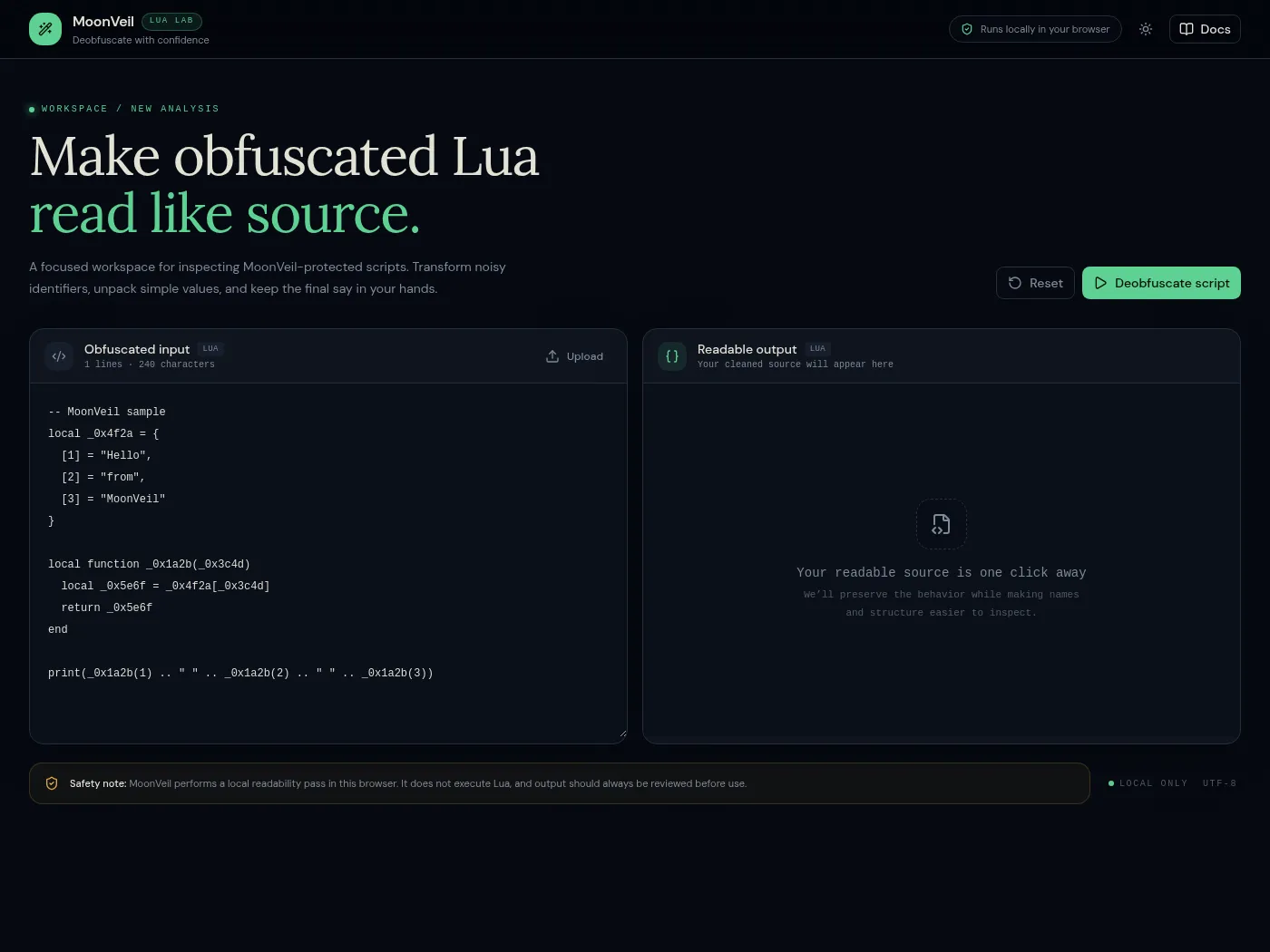 MoonVeil Lua Deobfuscator