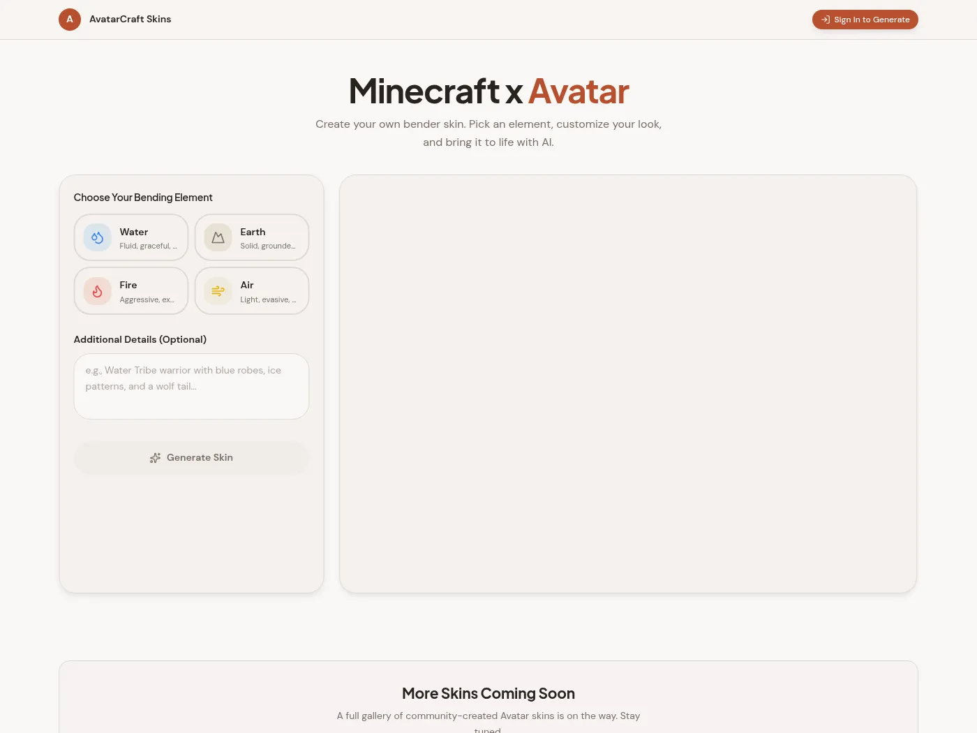 AvatarCraft Skins