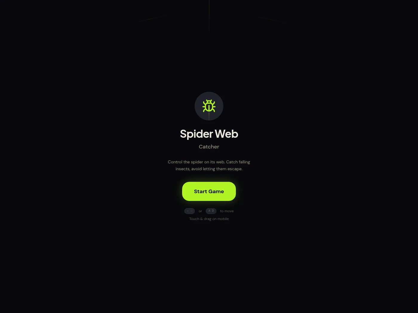 Spider Game App