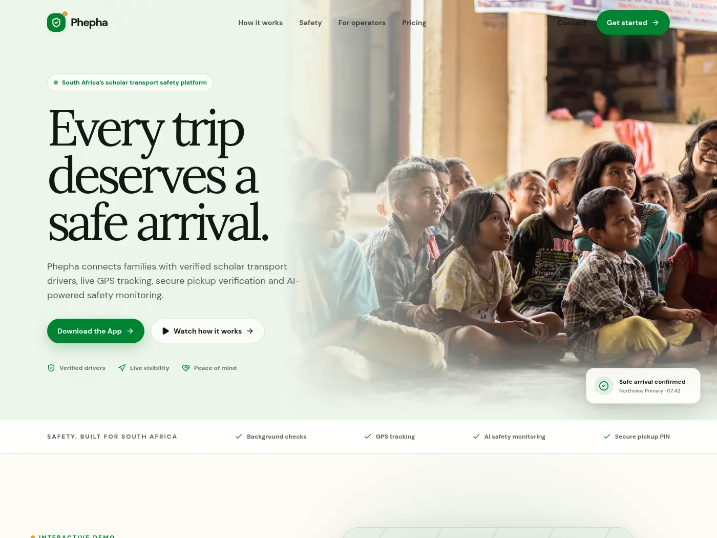 Phepha Safety Website