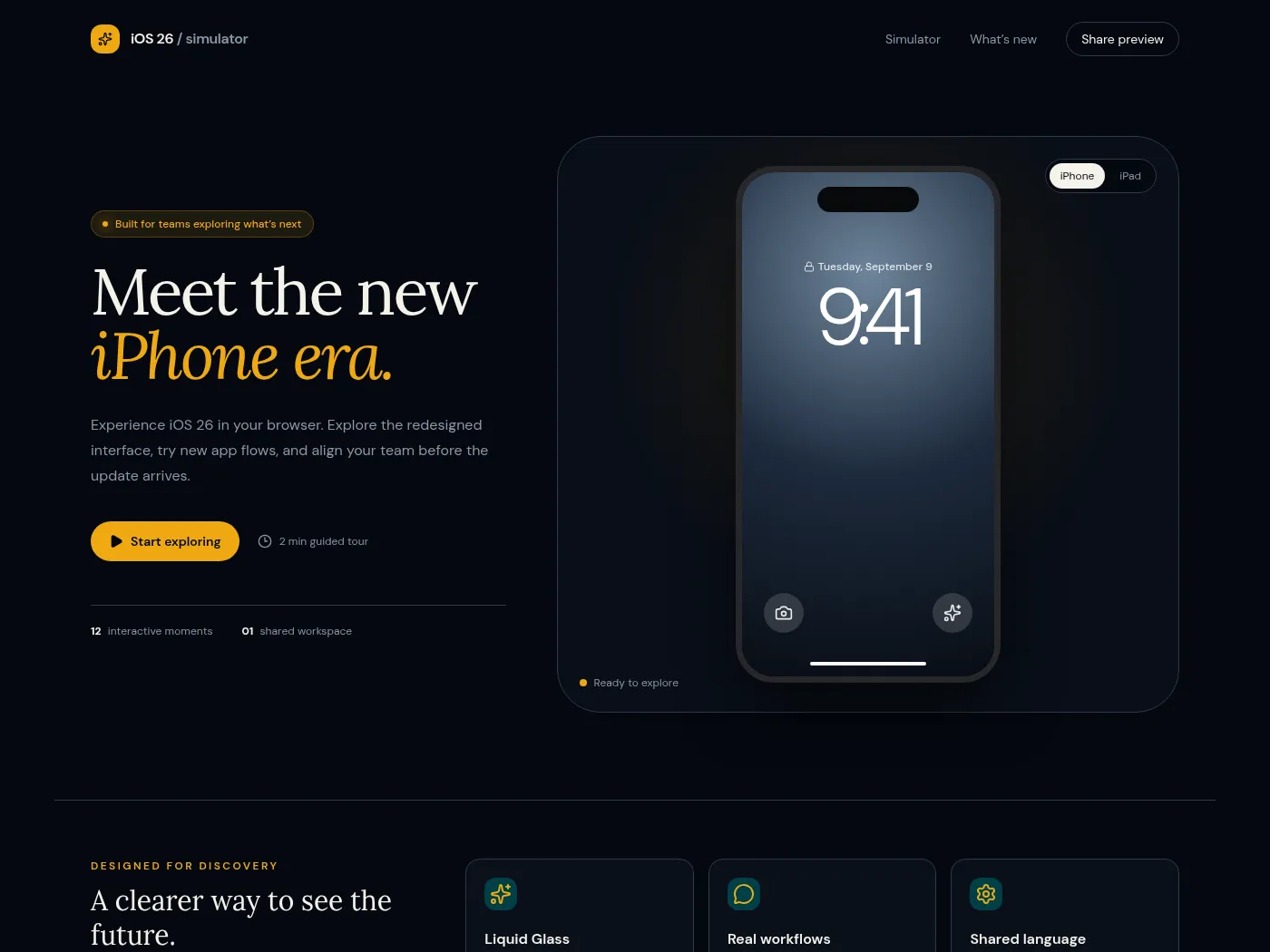 iOS 26 Web Simulator