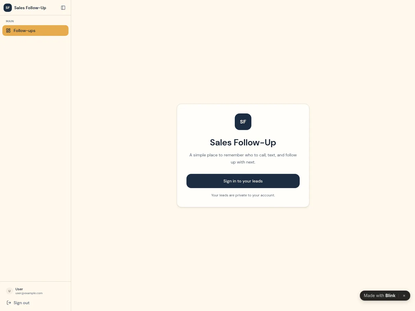 Sales Follow-Up