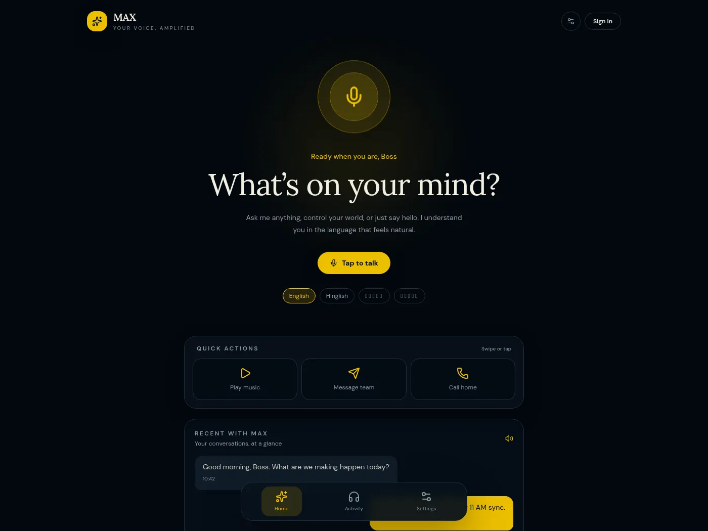 MAX AI Assistant